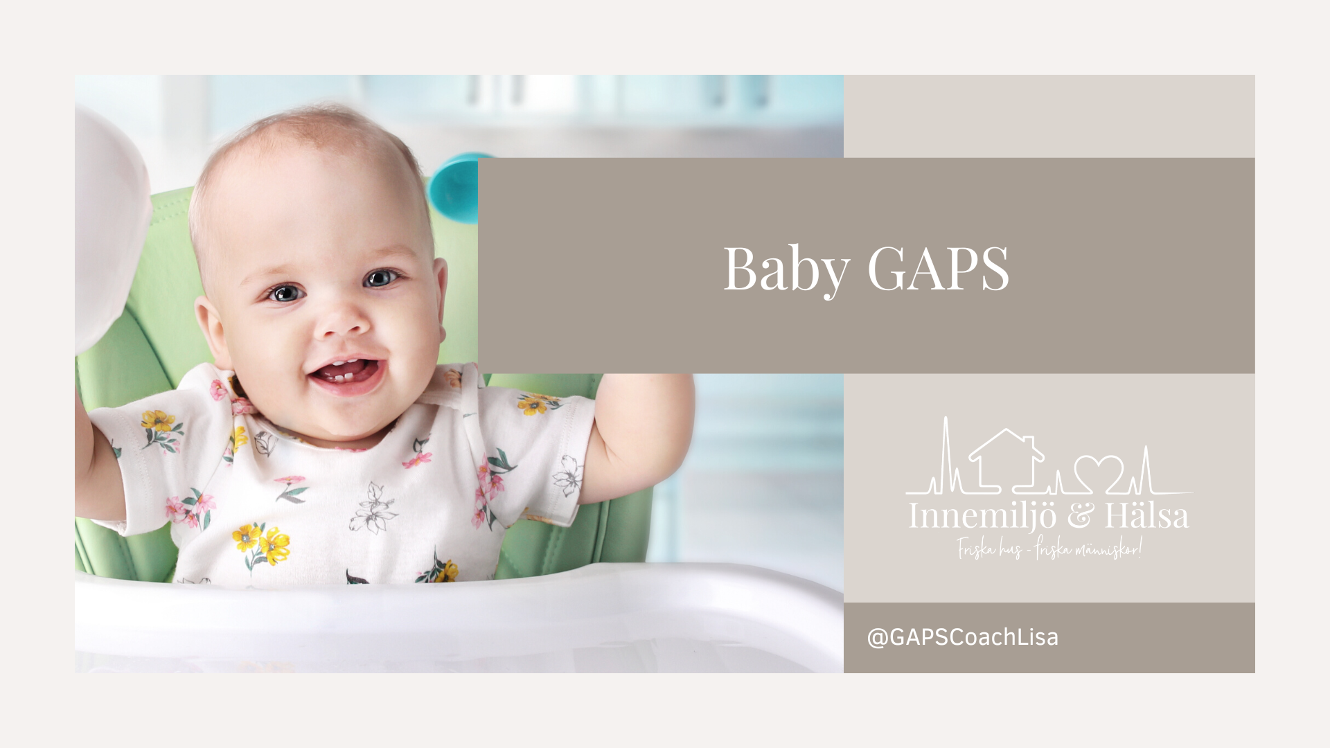 Föreläsning - Baby GAPS - Innemiljö & Hälsa